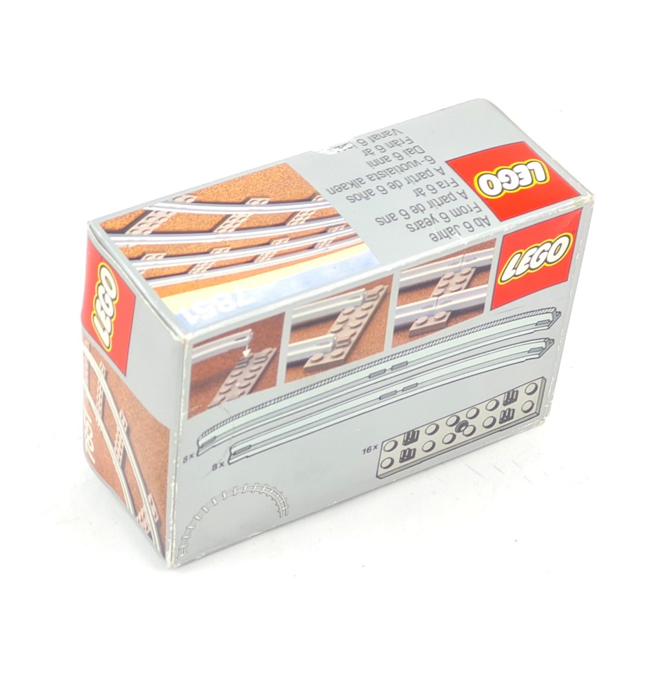 LEGO : Box MISB 7851 Curved Rails for 4.5V train (Square box edition)